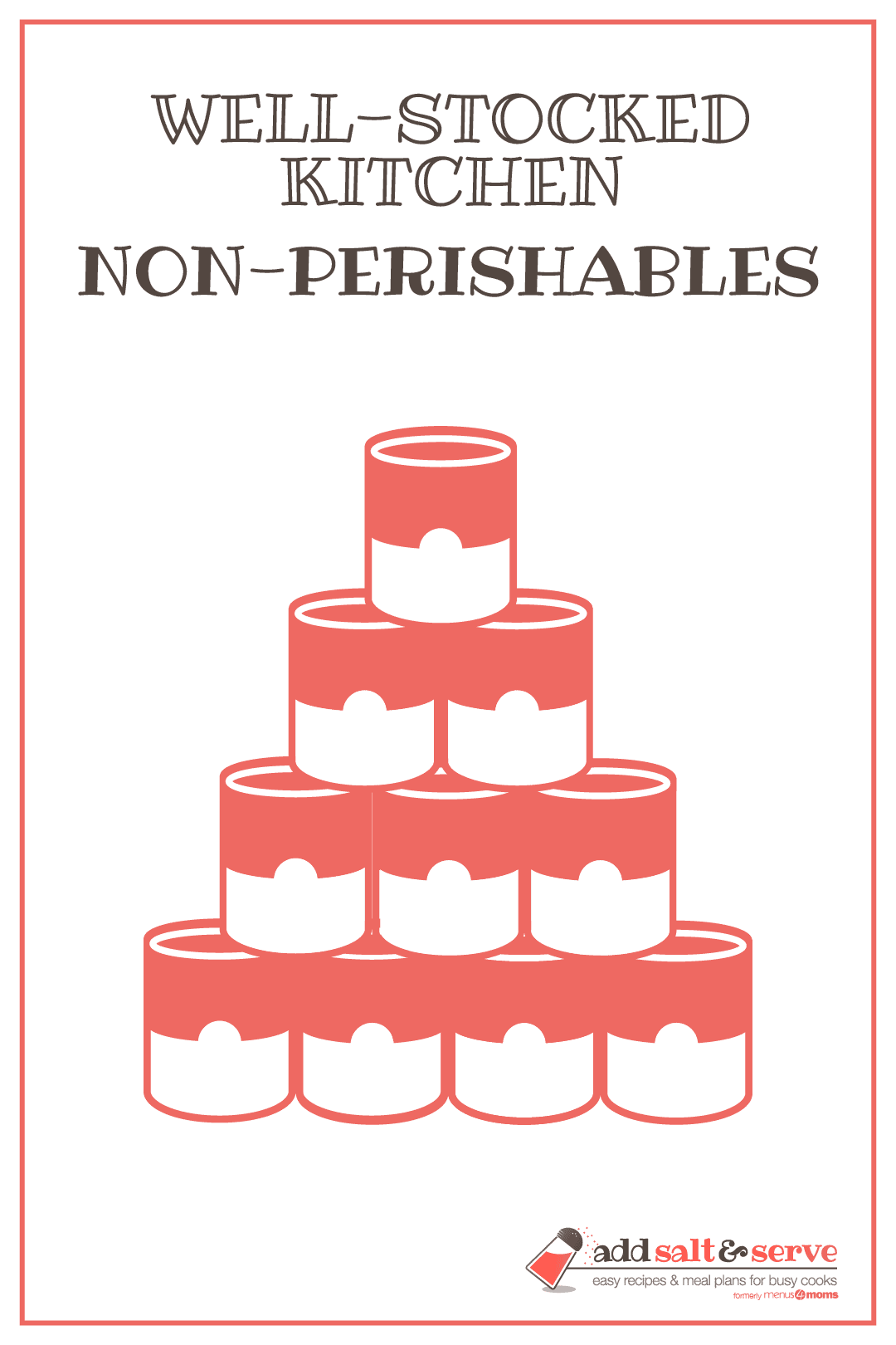 Well Stocked Kitchen: Non-Perishables – Add Salt & Serve
