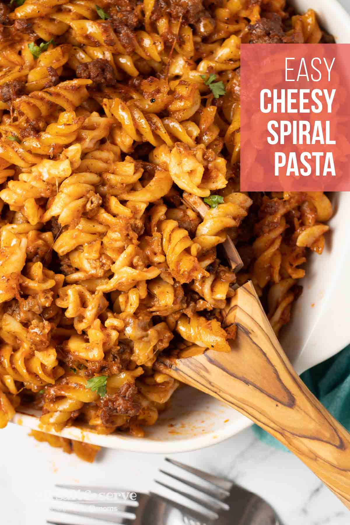 Cheesy Spiral Pasta – Add Salt & Serve