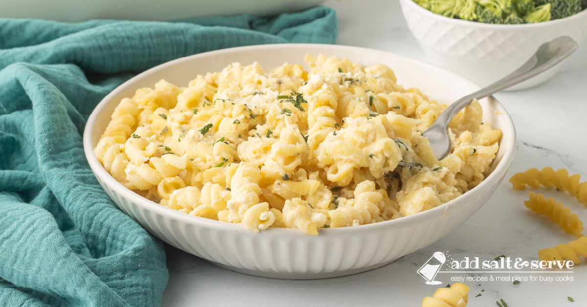 Alfredo Rotini Pasta Bake – Add Salt & Serve