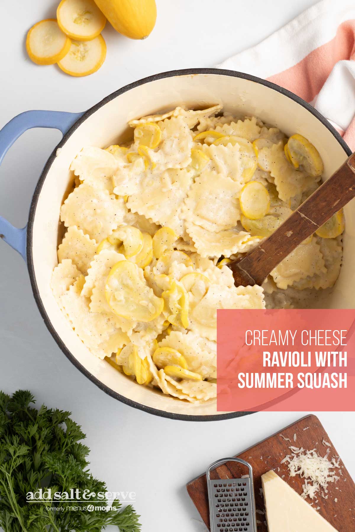 20 Minute Creamy Summer Squash Ravioli – Add Salt & Serve